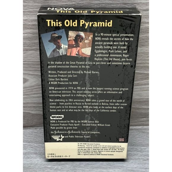 WGBH | Media | This Old Pyramid Nova Vhs Video 992 Sealed Ancient ...